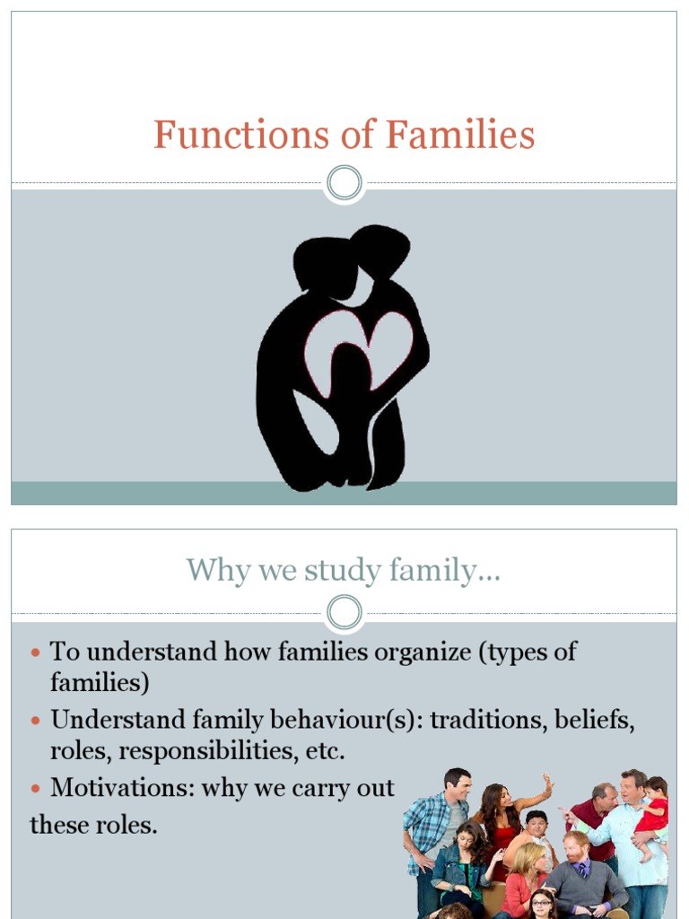 Functions of Families | PDF | Housewife | Family