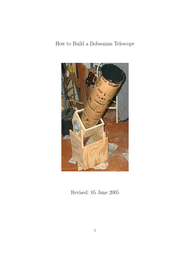 Build Your Own Dobsonian Telescope | PDF