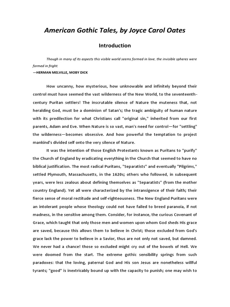 American Gothic Tales by Joyce Carol Oates | PDF | Gothic Fiction | H ...