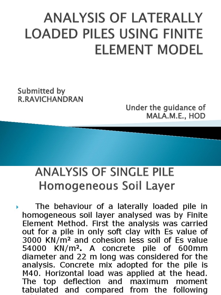 Finite Element Analysis of Piles | PDF | Deep Foundation | Soil