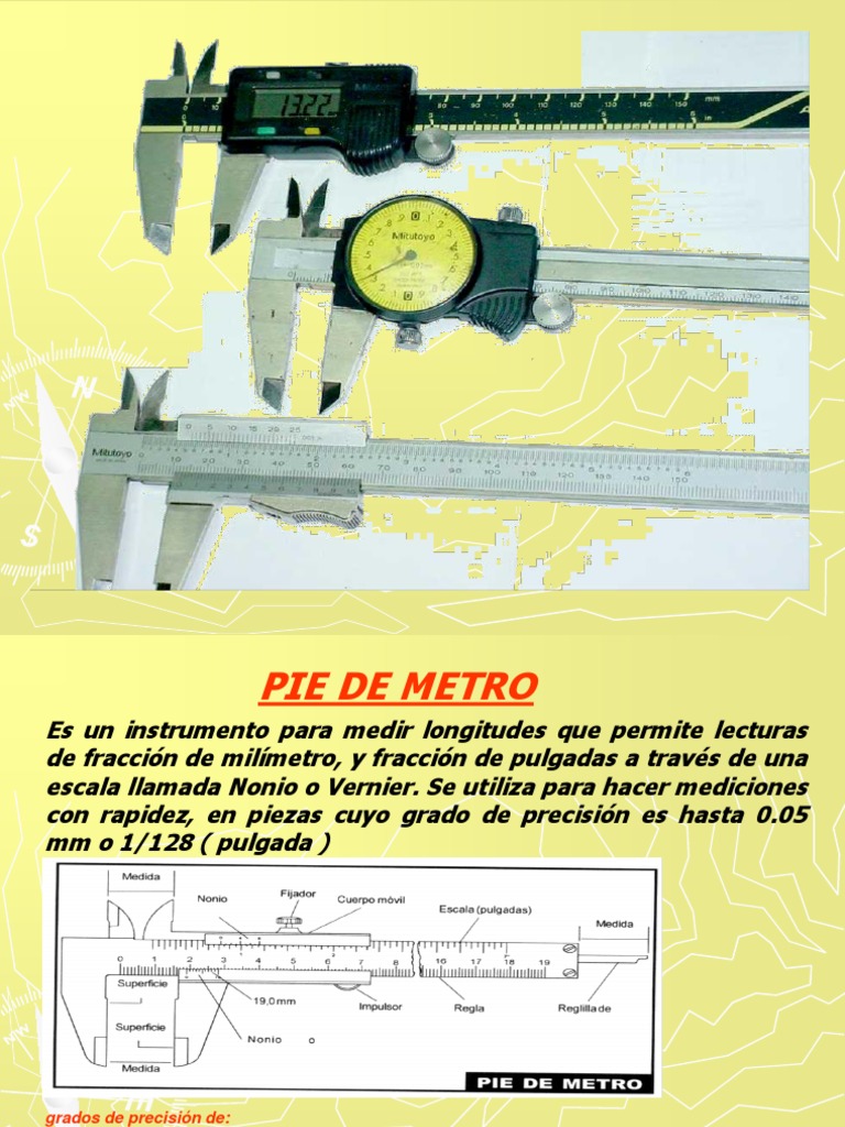 Dibujo y partes del calibrador Vernier | PDF | Herramientas | Science