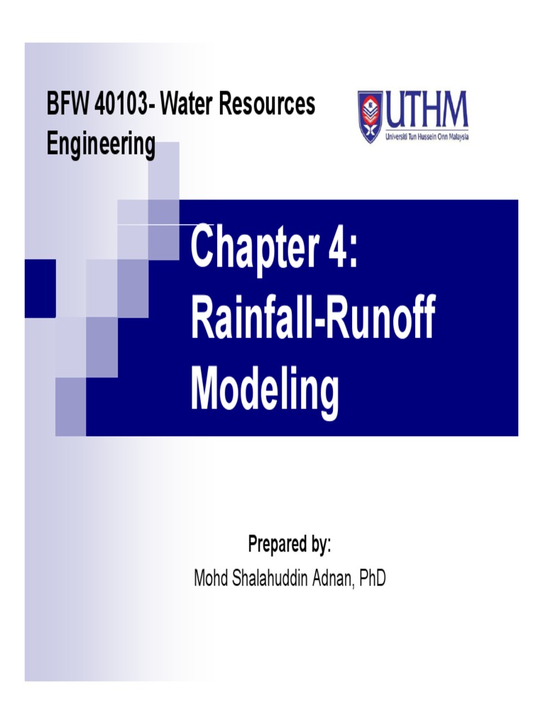 Chapter 4 Rainfall Runoff Modelling | PDF | Drainage Basin | Surface Runoff