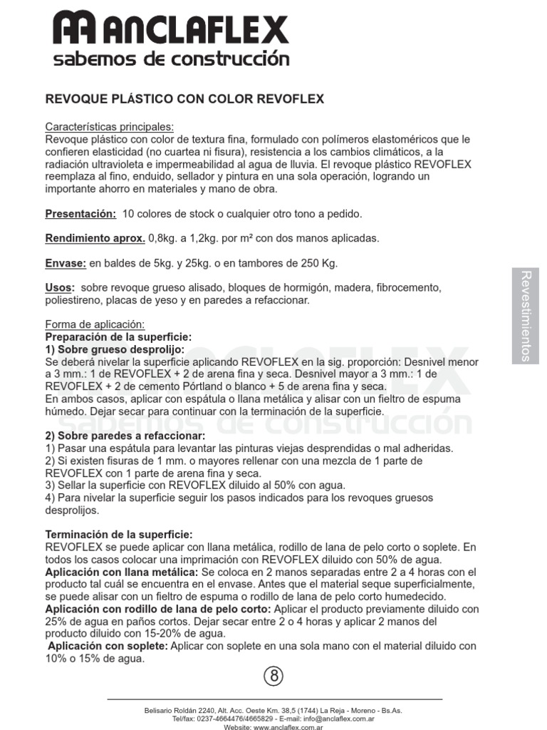 Anclaflex | PDF | Pintar | Agua