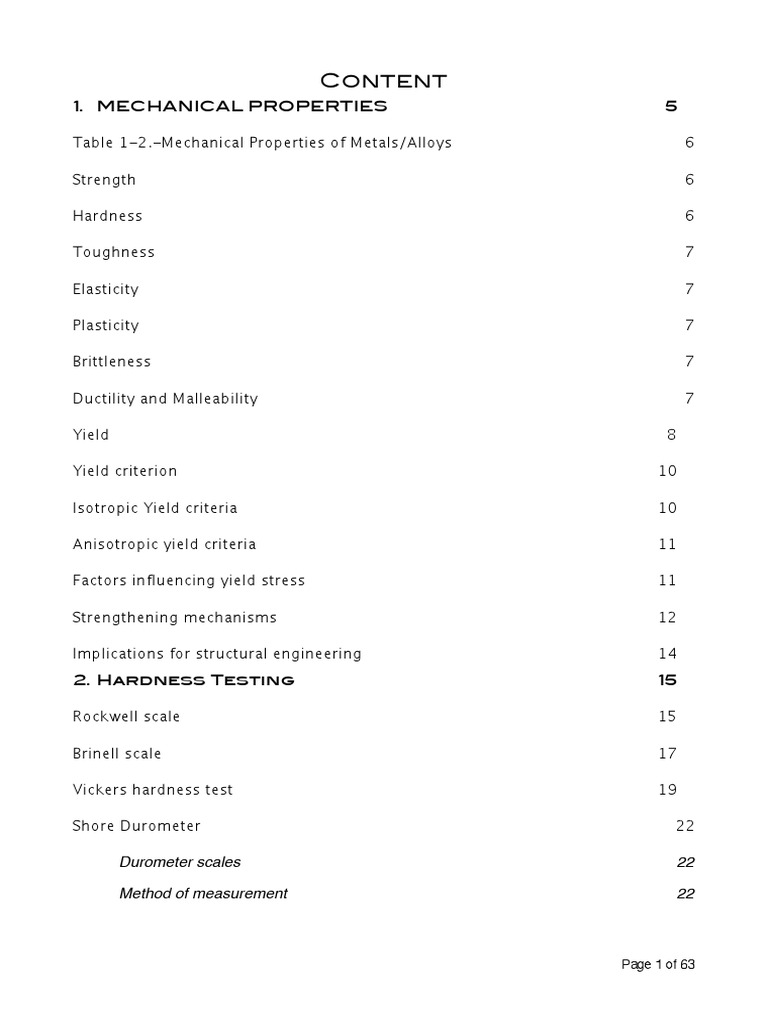 Study Materials For Mechanical Engineers | PDF | Yield (Engineering) | Dislocation