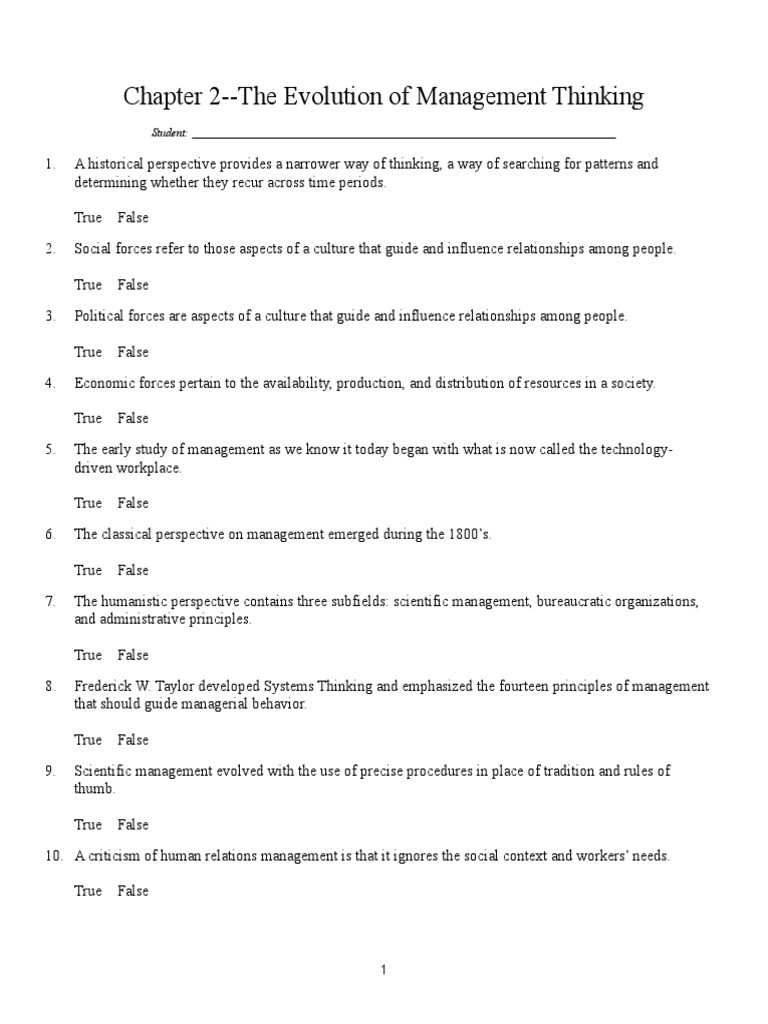 TEST BANK: Daft, Richard L. Management, 11th Ed. 2014 Chapter 2 - The ...