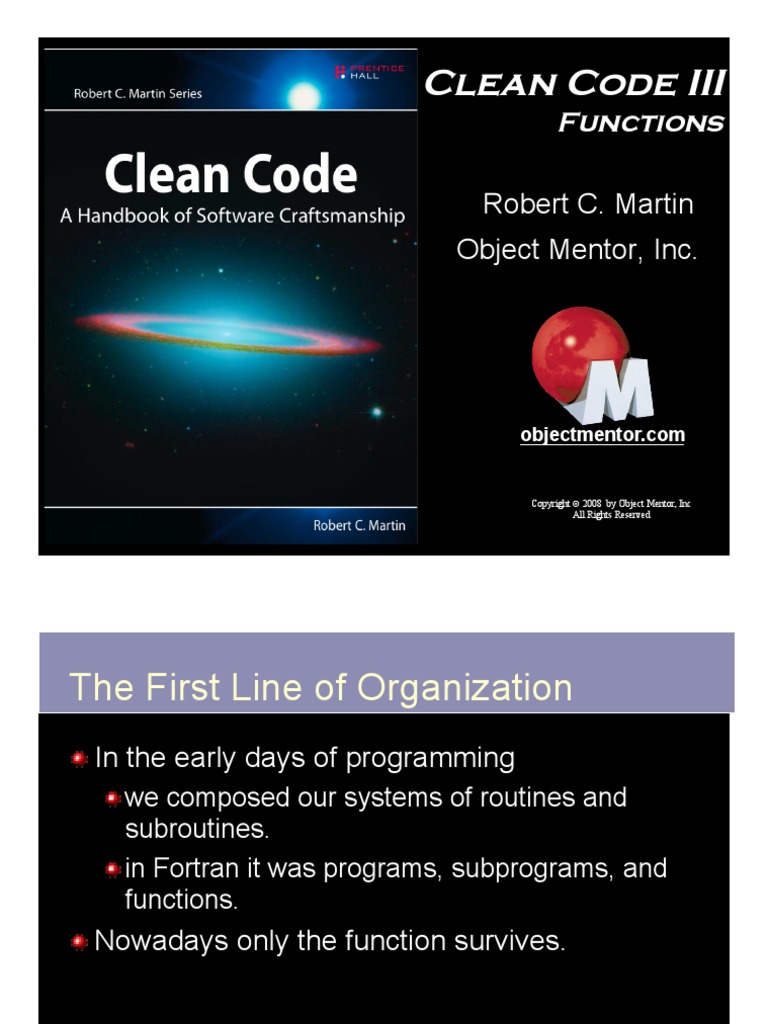 Clean Code Functions Java Parameter Computer Programming Control Flow 0839