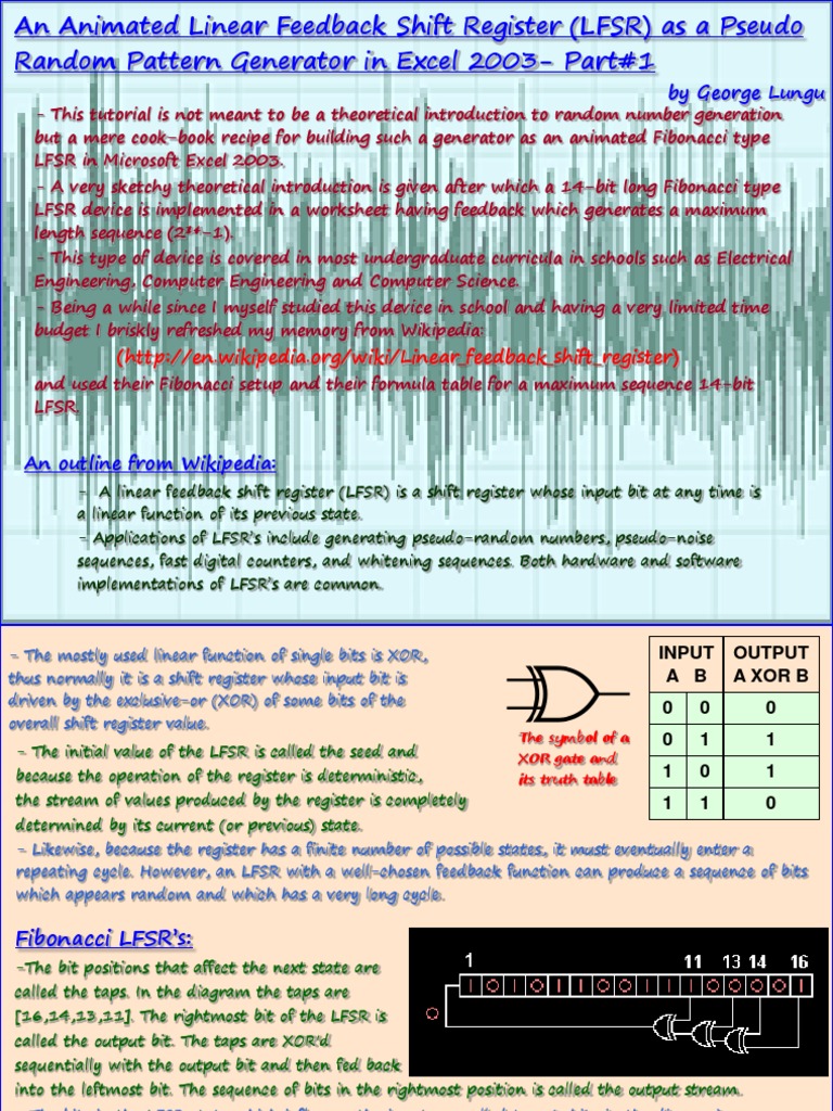 LFSR Tutorial 1 | PDF | Computer Engineering | Applied Mathematics
