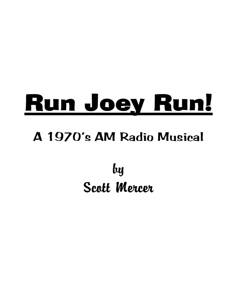 Run Joey Run: A 1970s AM Radio Musical | PDF | Universal Studios | Leisure
