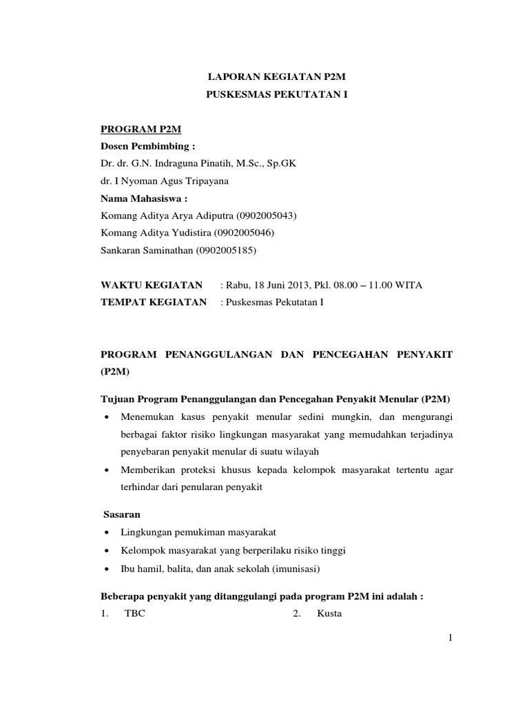 P2M Pekutatan | PDF | Pengembangan Diri | Kesehatan Holistik