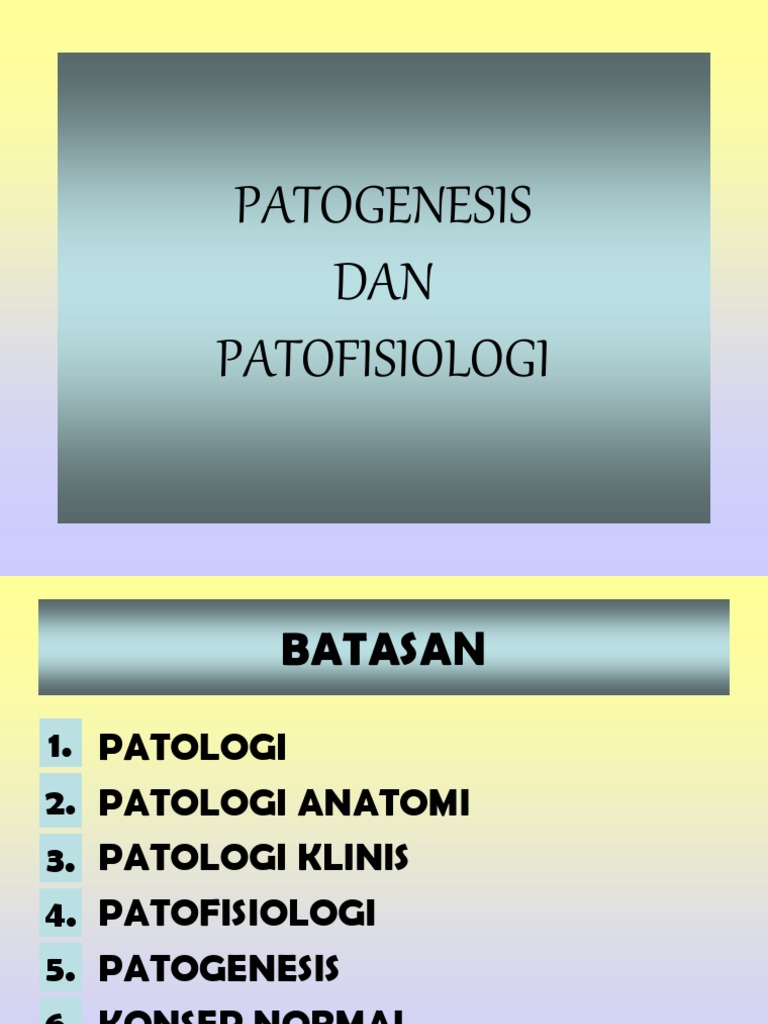 Patogenesis Dan Patofisiologi | PDF