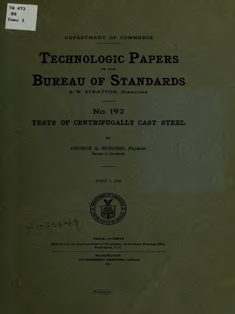 Tests of Centri Fug 00 Burg | Download Free PDF | Heat Treating ...