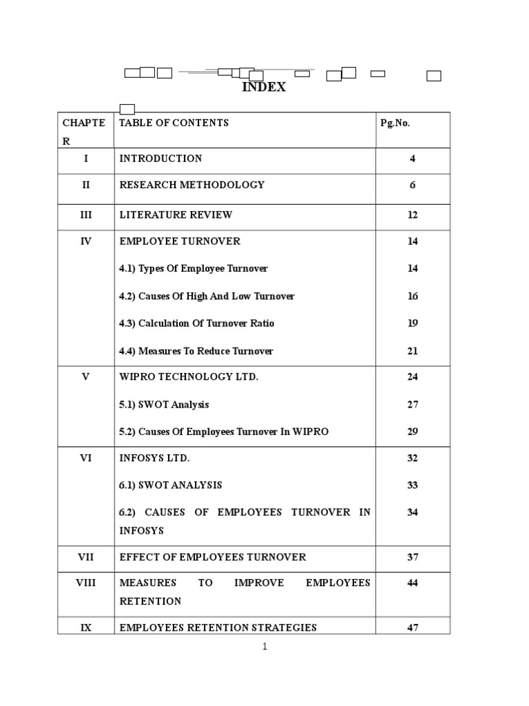 Employee Turnover Analysis at Wipro | PDF | Turnover (Employment ...