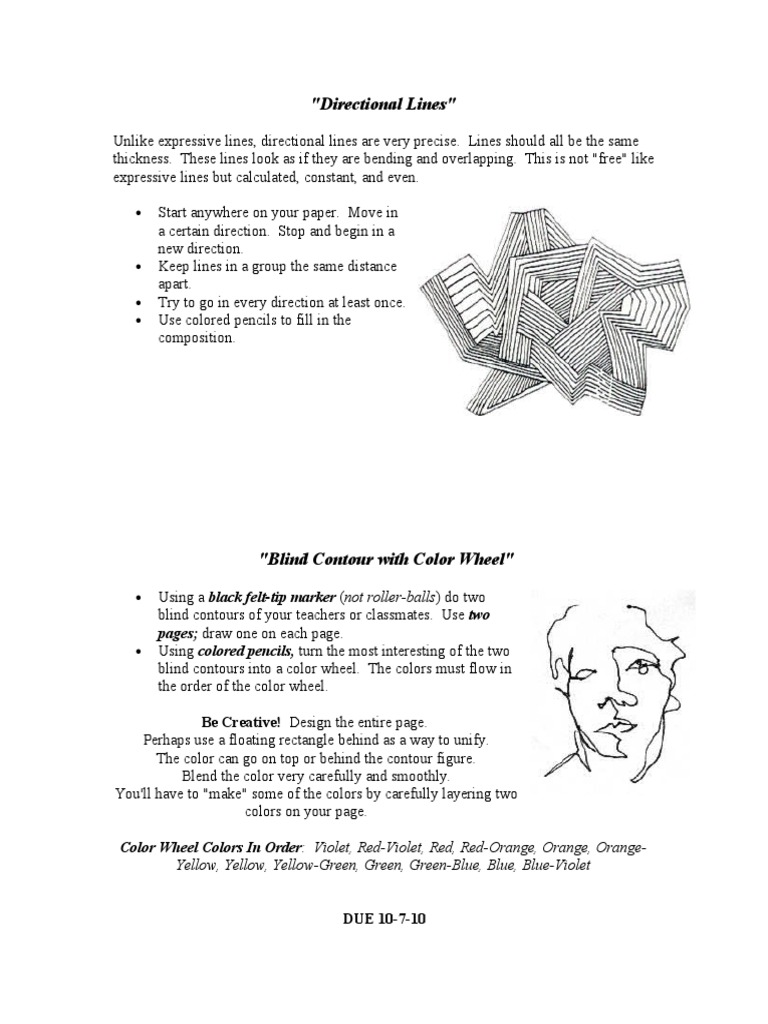 Art Assignment Guidelines and Techniques | PDF | Color | Communication ...