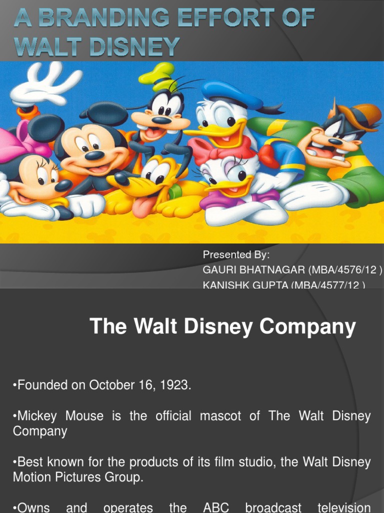 A Branding Effort of Walt Disney | The Walt Disney Company | Brand