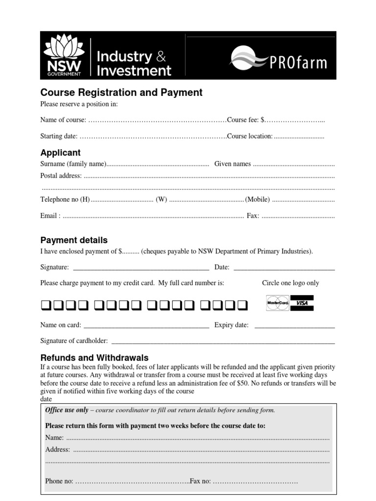 Course Registration and Payment | PDF | Payments | Credit Card