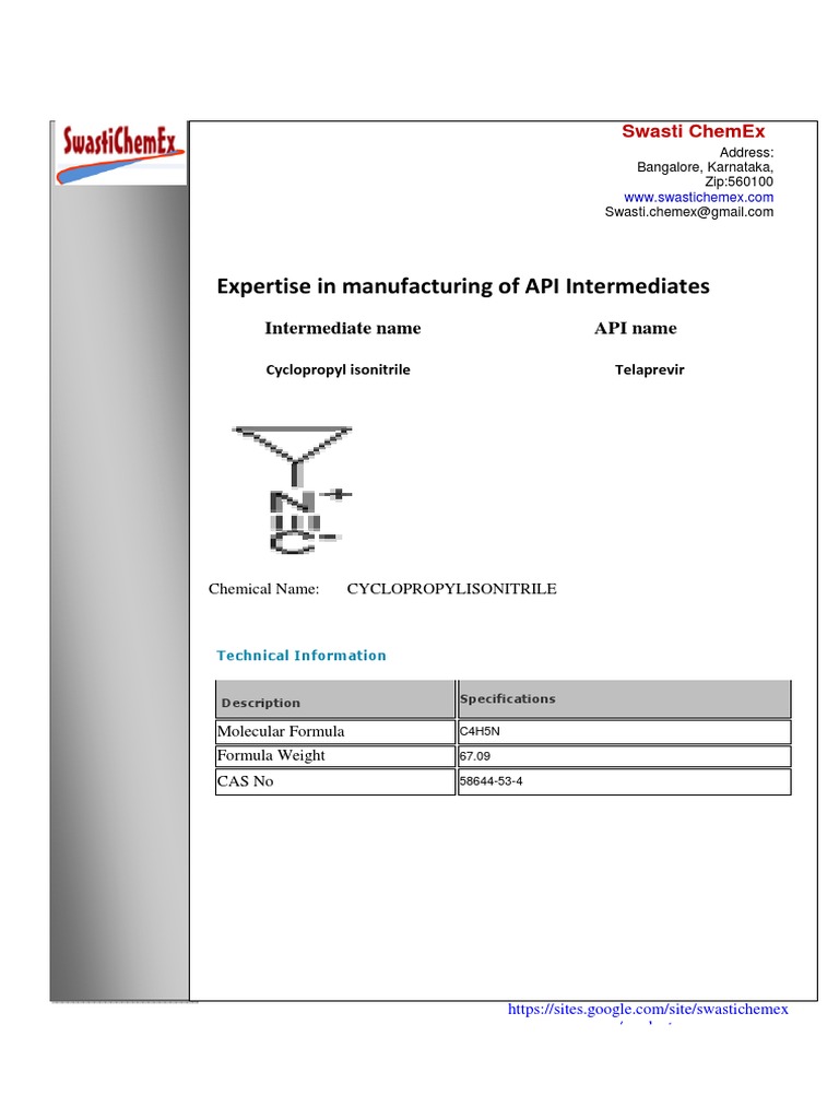 API Intermediates for Pharma Industry | PDF