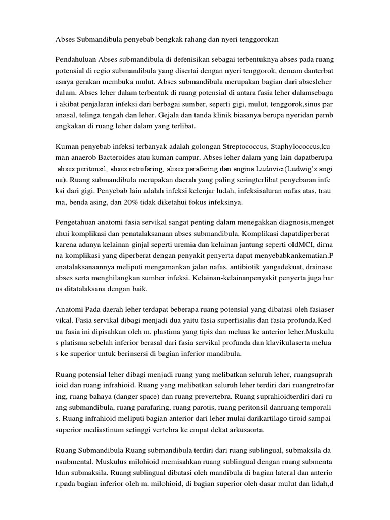 Abses Submandibula | PDF