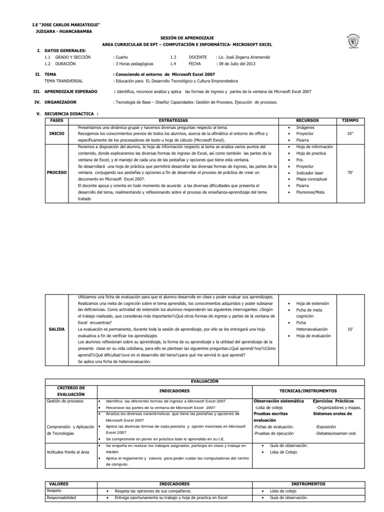Sesion Ept Computacion | Evaluación | Microsoft