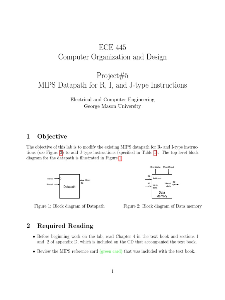 R I J Type Datapath | PDF | Vhdl | Mips Instruction Set