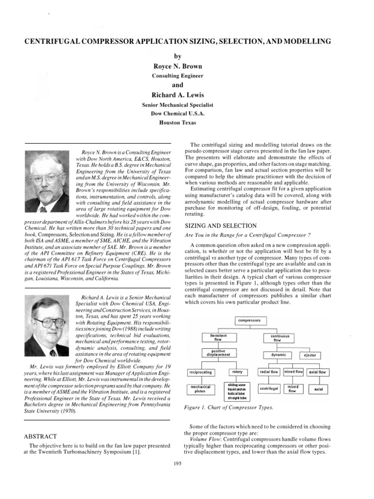 Centrifugal Compressor Sizing Guide | PDF | Gas Compressor | Gases