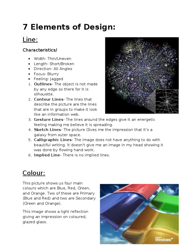7 Elements of Design | PDF | Shape | Composition (Visual Arts)