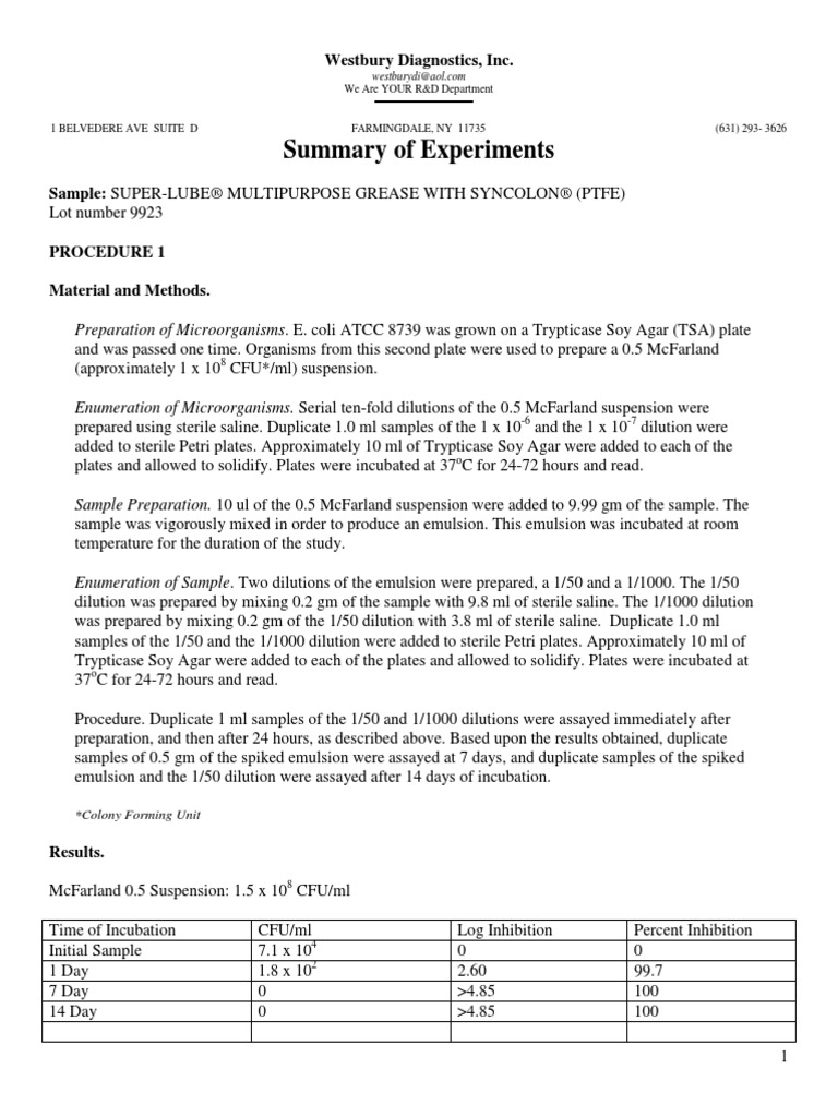 E-Coli - Test - Report MC Farland Standard 1 | PDF | Colony Forming ...