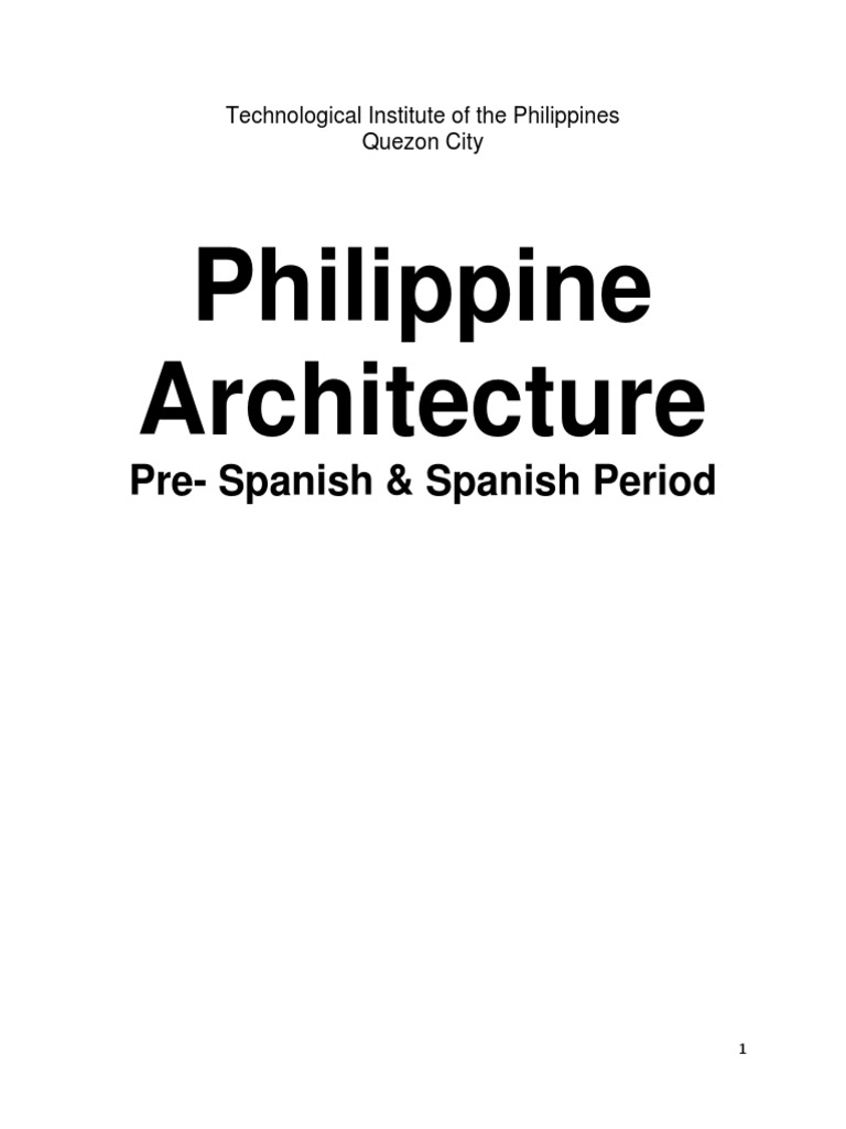 Philippine Architecture | PDF | Philippines | Nature