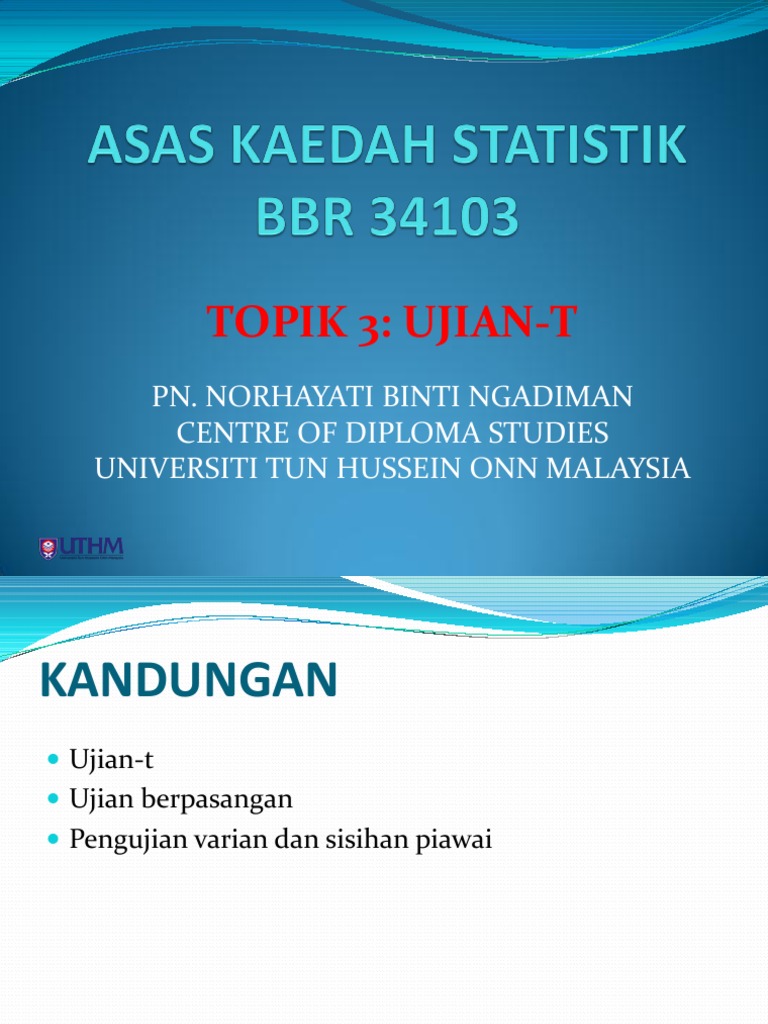 BBR34103 - Ujian T | PDF
