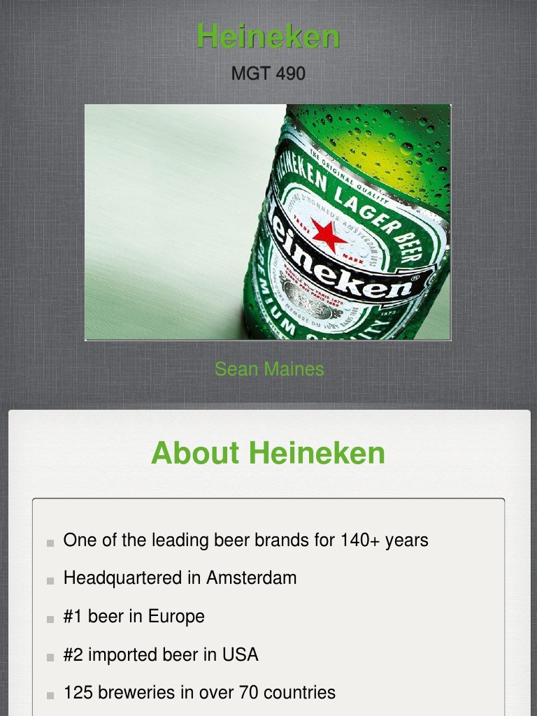Heineken: Global Beer Market Insights | PDF | Beer | Budweiser