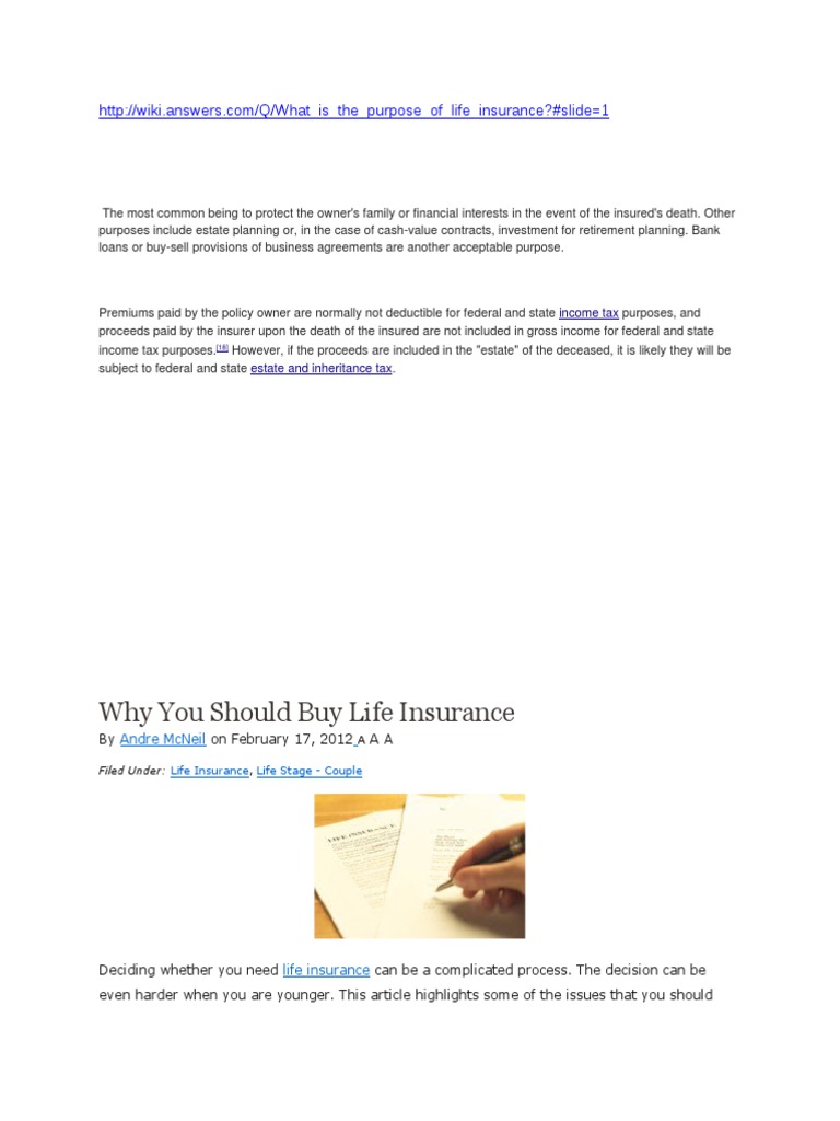 Why You Should Buy Life Insurance: A Guide to the Main Benefits of Life ...