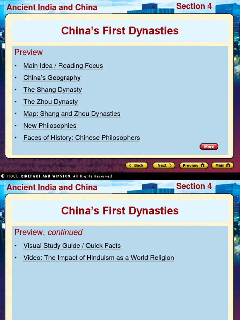 China's First Dynasties: Preview | PDF | Confucianism | Confucius