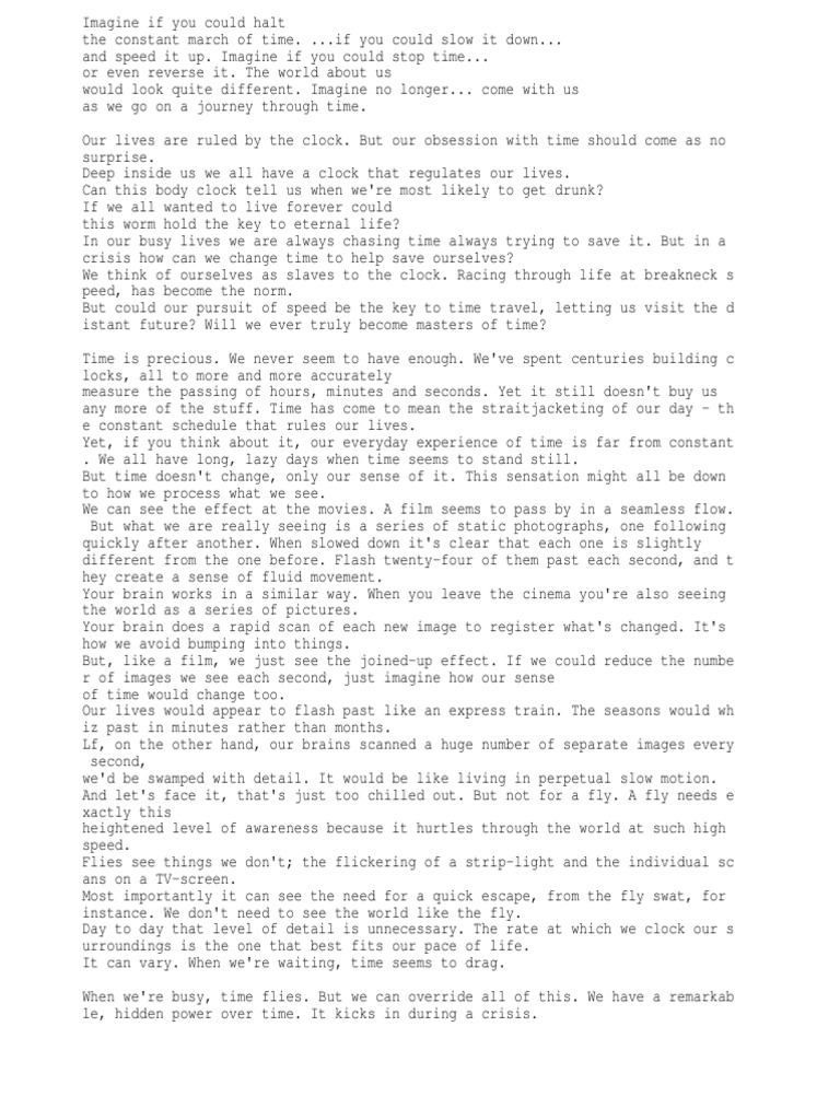 BBC Time Documentary - Time Machine Master of Time | PDF | Time Travel ...