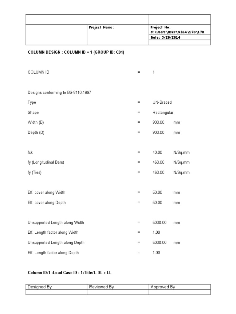 Design of Rectangular Reinforced Concrete Columns | PDF | Column ...