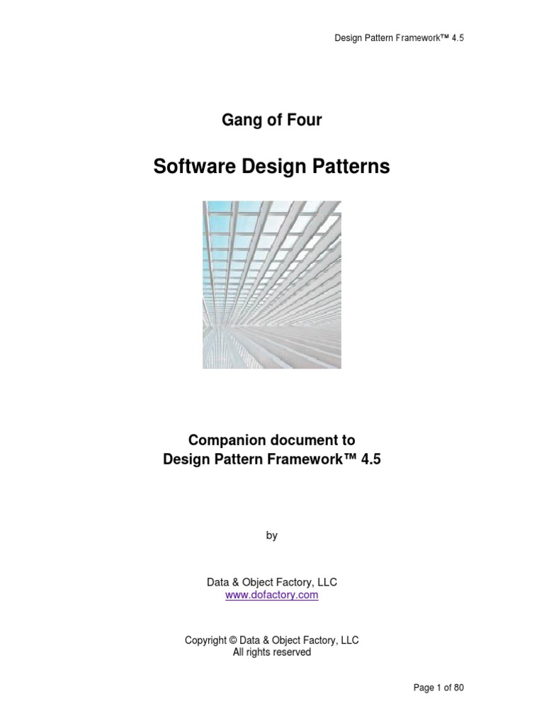 Gang of Four Design Patterns 4.5 | PDF | Class (Computer Programming) | Method (Computer ...