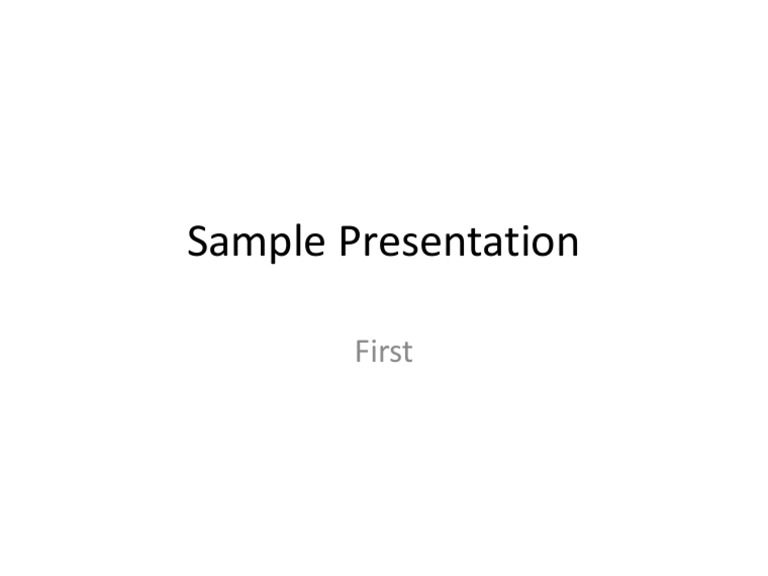 Sample Presentation | PDF