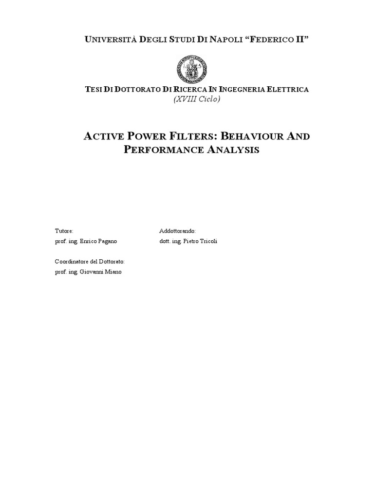 Active Power Filters Analysis | PDF | Rectifier | Ac Power