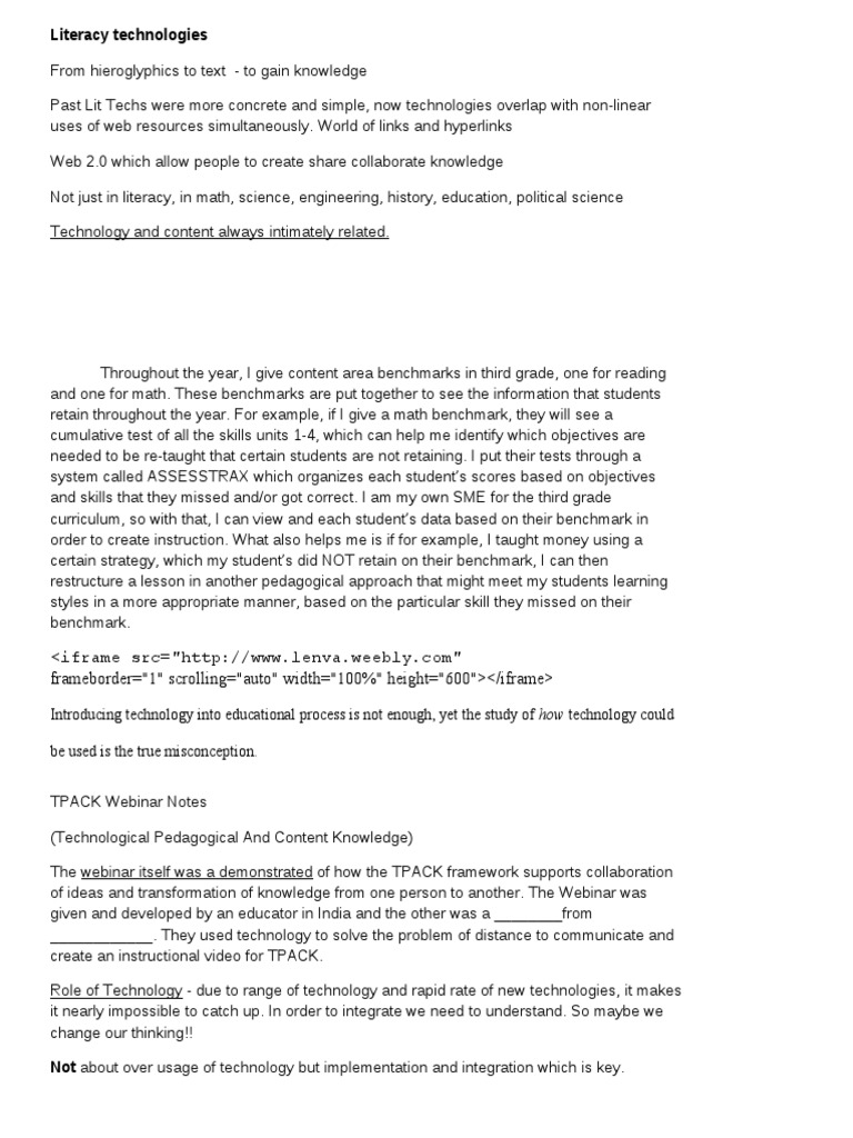 Artifacts and Standards Final | PDF | Learning Styles | Pedagogy