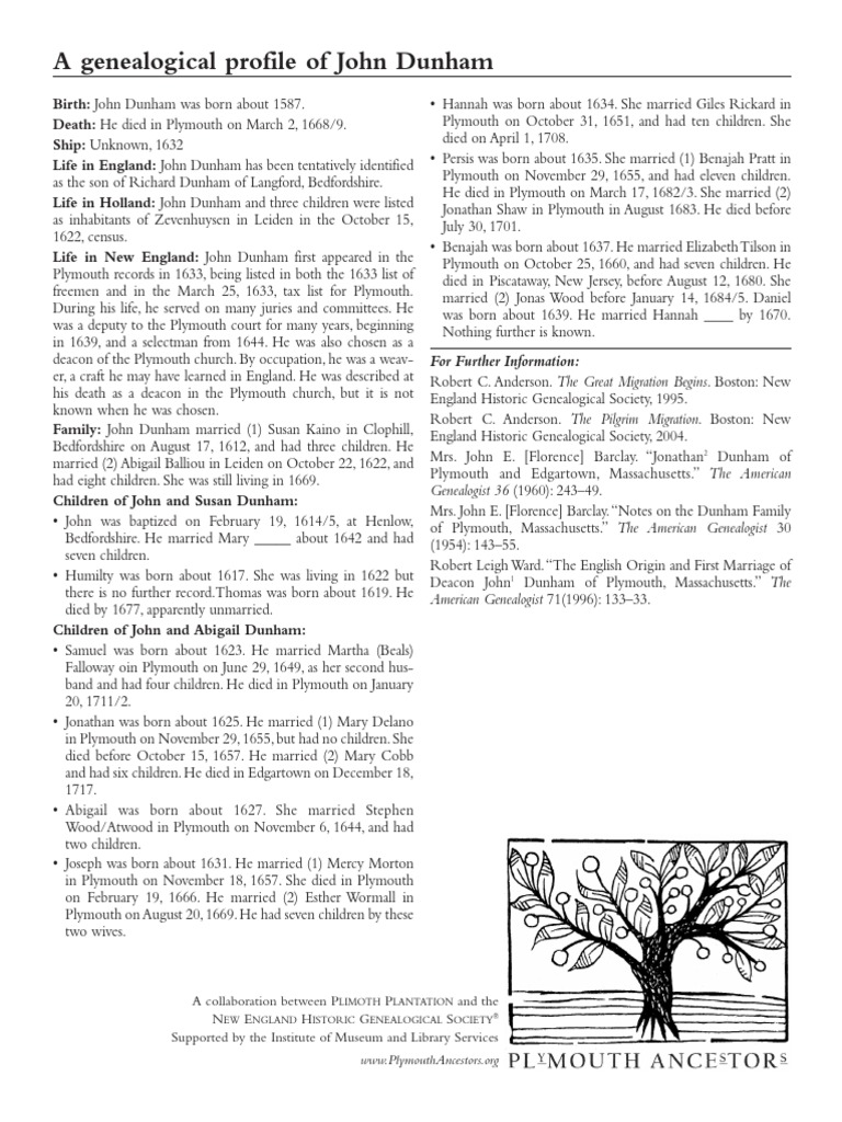 Dunham John | Download Free PDF | Genealogy | Kinship And Descent