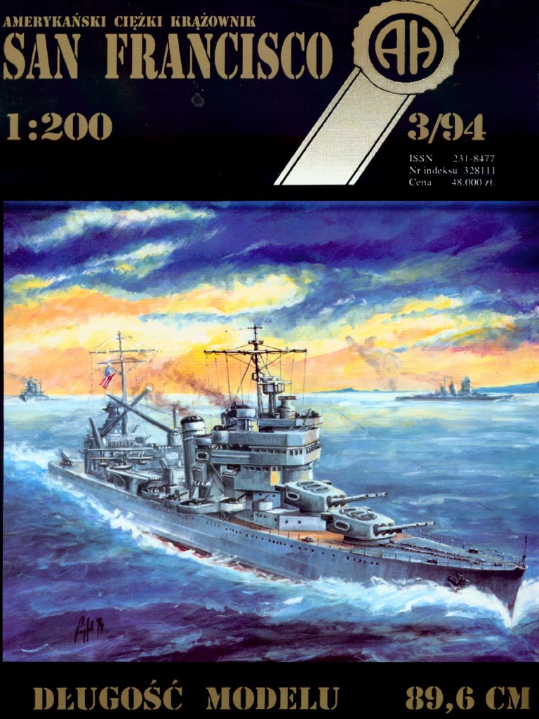 Halinski Model Kartonowy 1994-03) - USS SanFrancisco | PDF