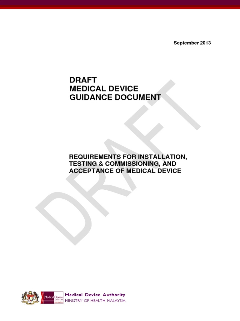 Guidance For Installation and Testing Acceptance | PDF | Medical Device ...