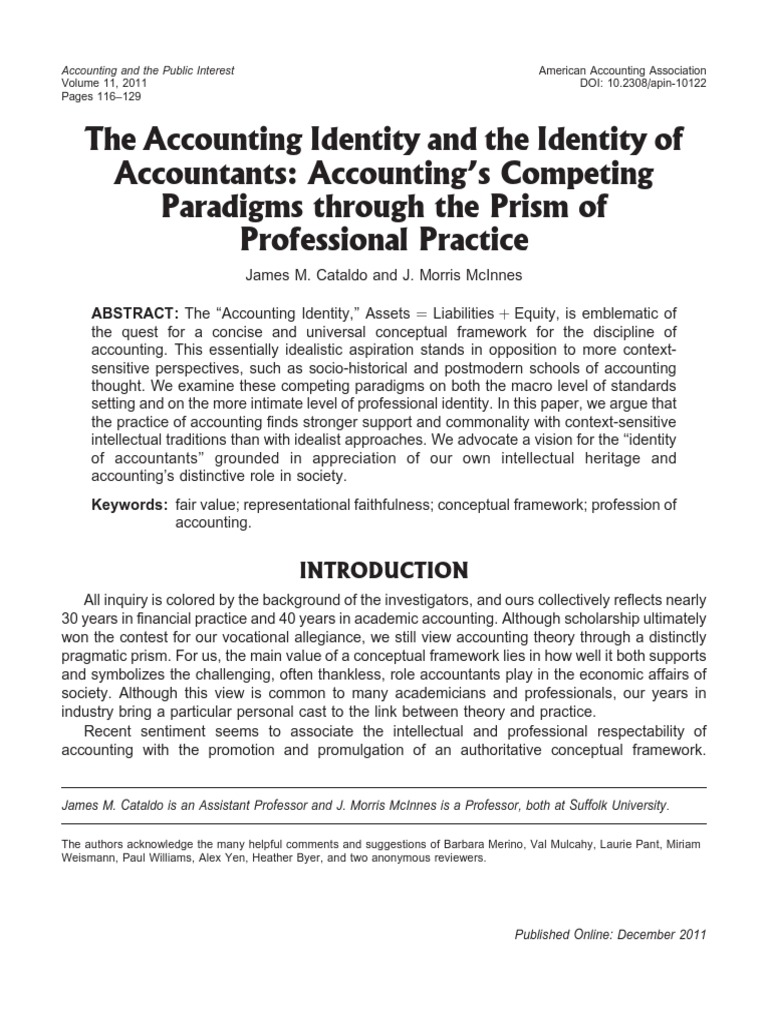 The Accounting Identity and The Identity of Accountants | PDF | Finance ...