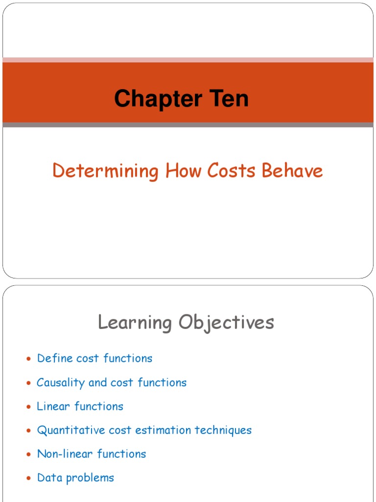 Chapter 10 - Determining How Costs Behave | PDF | Regression Analysis ...