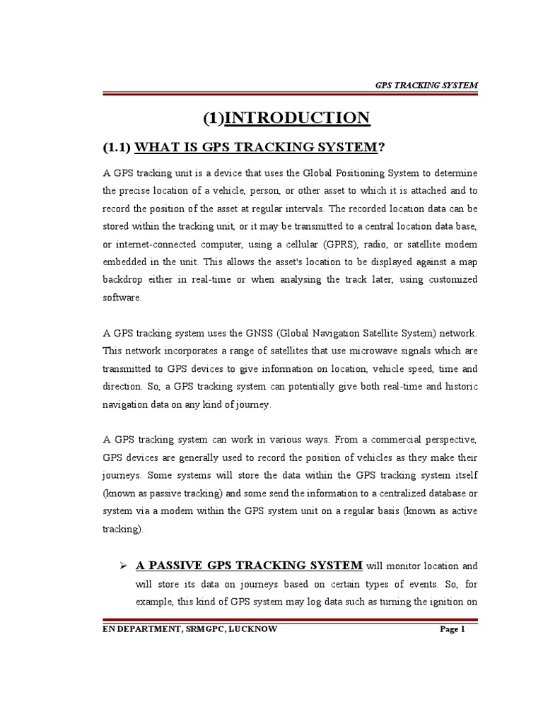 GPS Tracking System Project Report | PDF | Diode | Electrical Resistance And Conductance