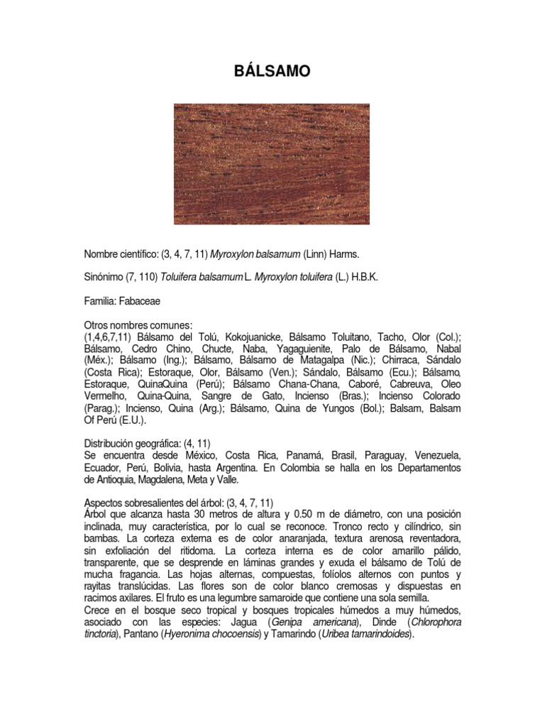 Propiedades y Usos de la Madera Balsamo | PDF | Tecnología