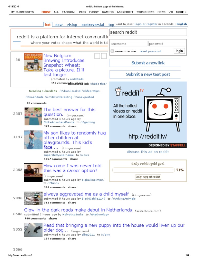Reddit - The Front Page of The Internet | PDF | Internet | Computing ...