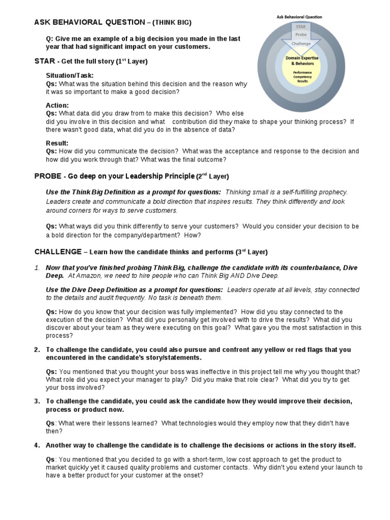 Behavioral Question Example Peel The Onion STAR Probe Challenge 1 | PDF ...