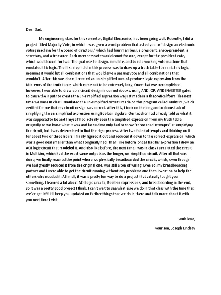 Majority Vote Project - Letter | PDF | Electronic Design | Electronics