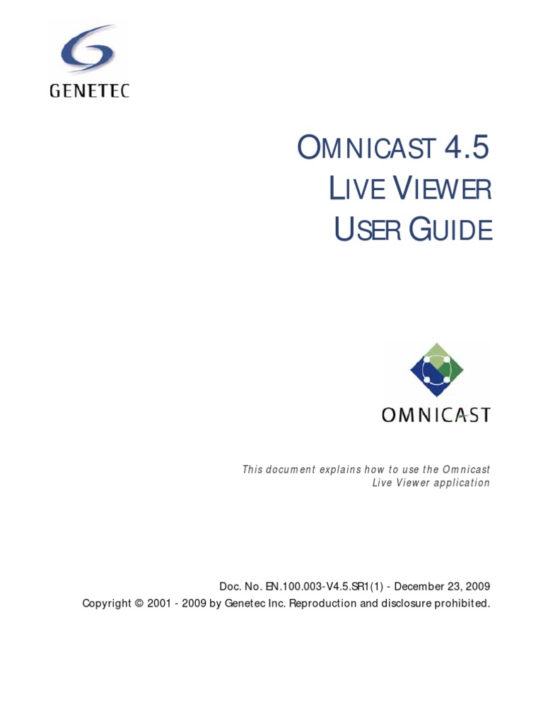 En - Omnicast Live Viewer User Guide 4.5 SR1 | PDF | File Format ...