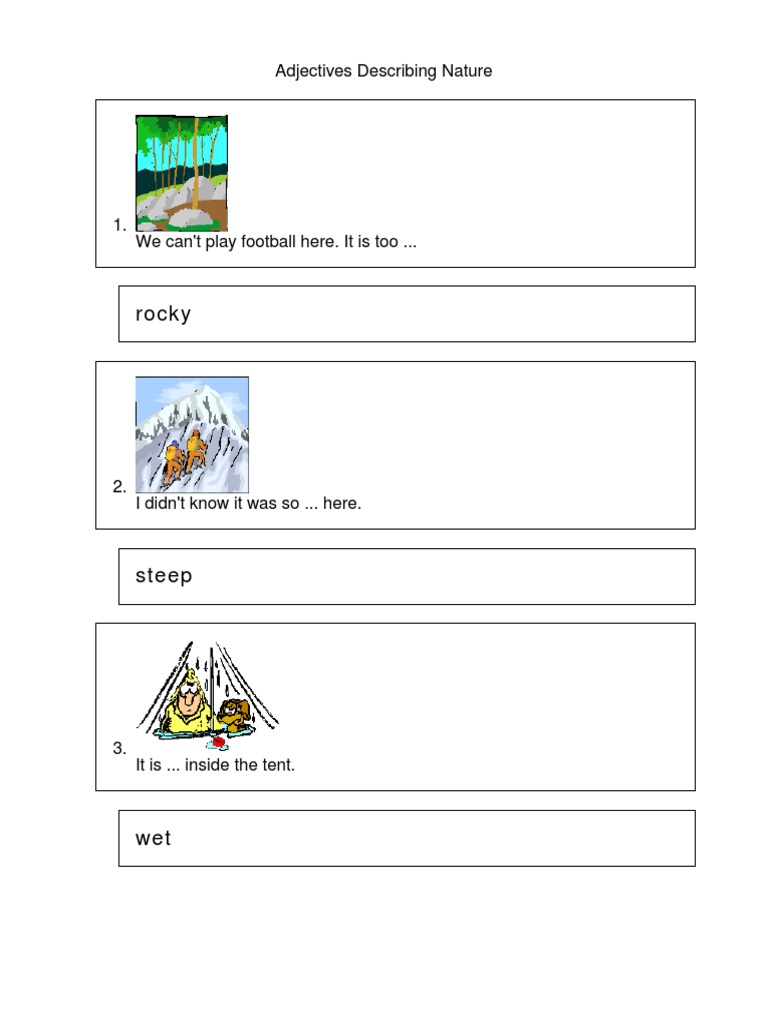 Adjectives to Describe Nature | PDF | Travel