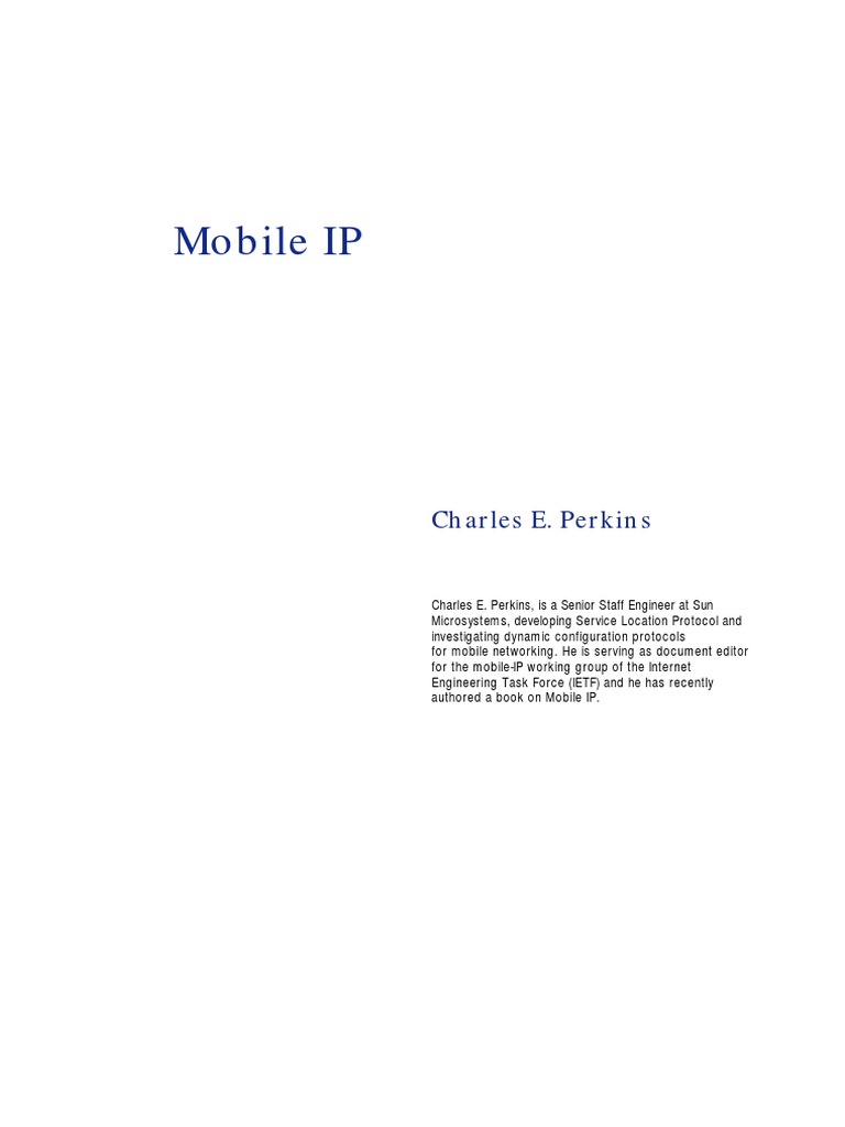 Perkins Book Chapter | PDF | I Pv6 | Internet Protocol Suite